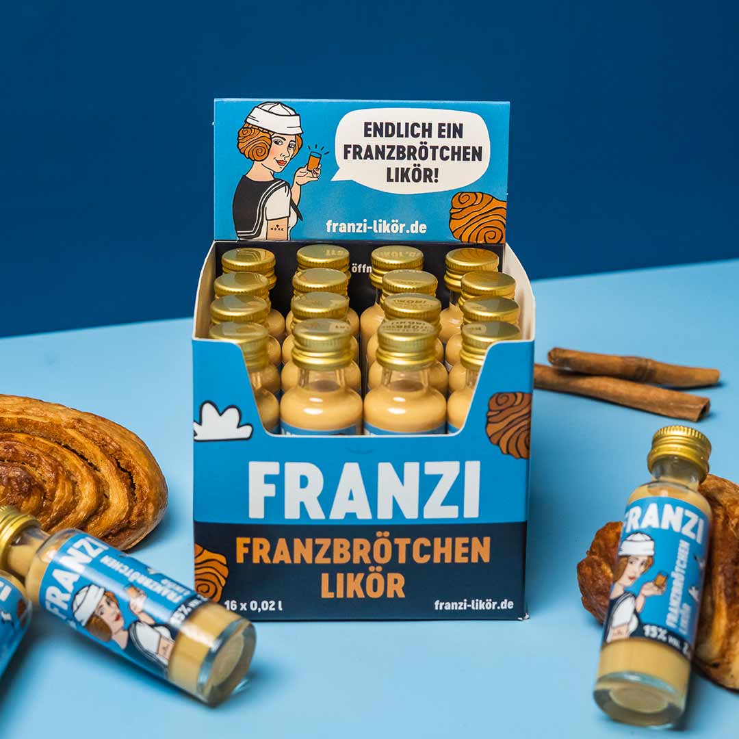 Leckerer Likör mit Franzbrötchen-Geschmack | Franzi Likör